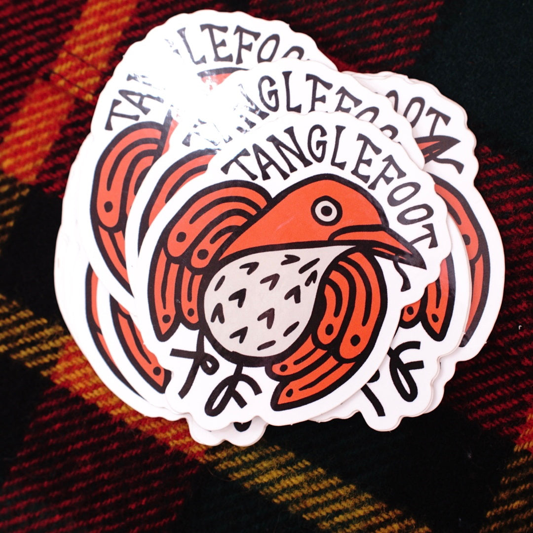 Tanglefoot Hermit Thrush Sticker